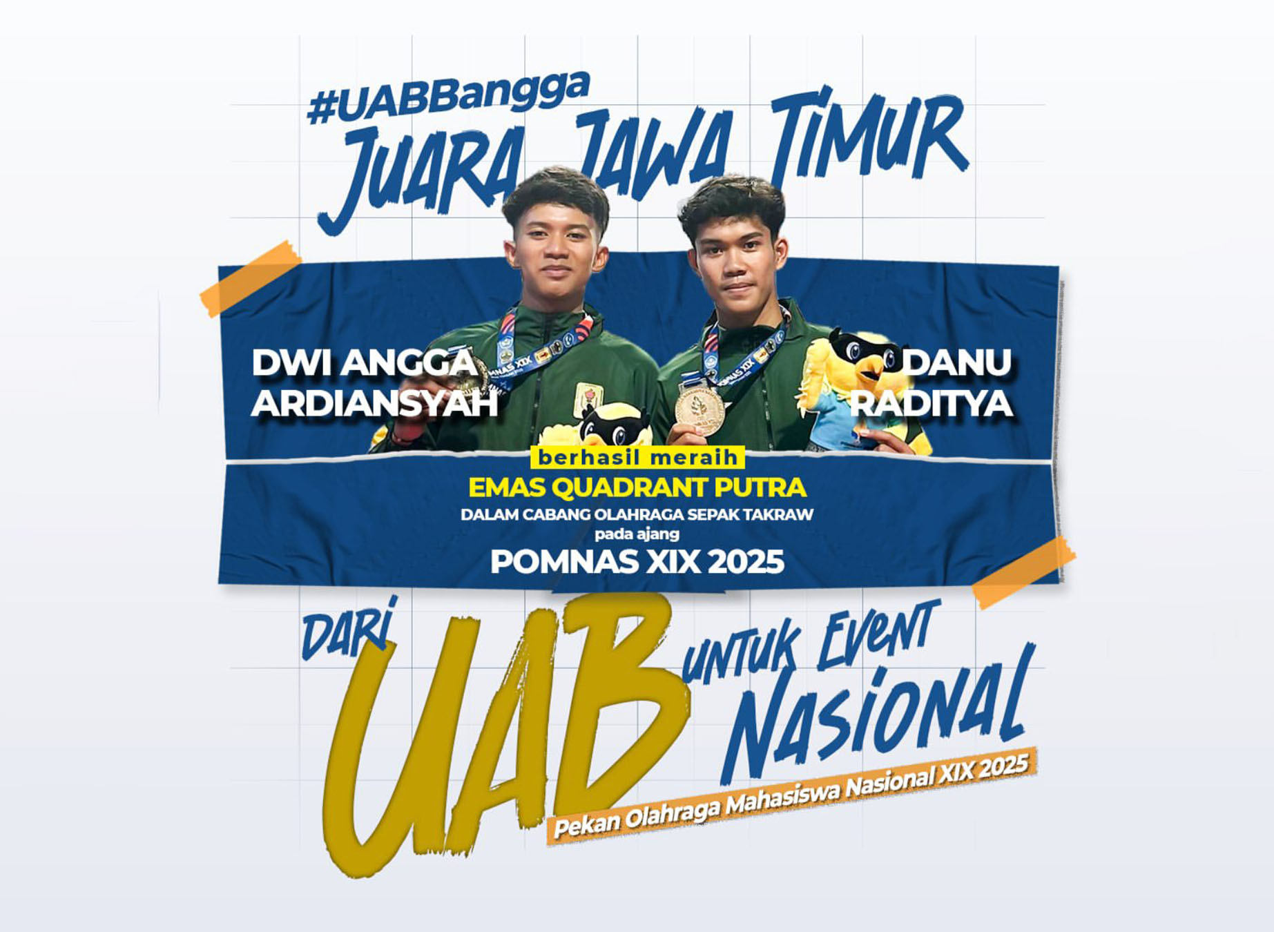 Dwi Angga Ardiansyah & Danu Raditya Juara Emas Double Event Putra Cabor ...