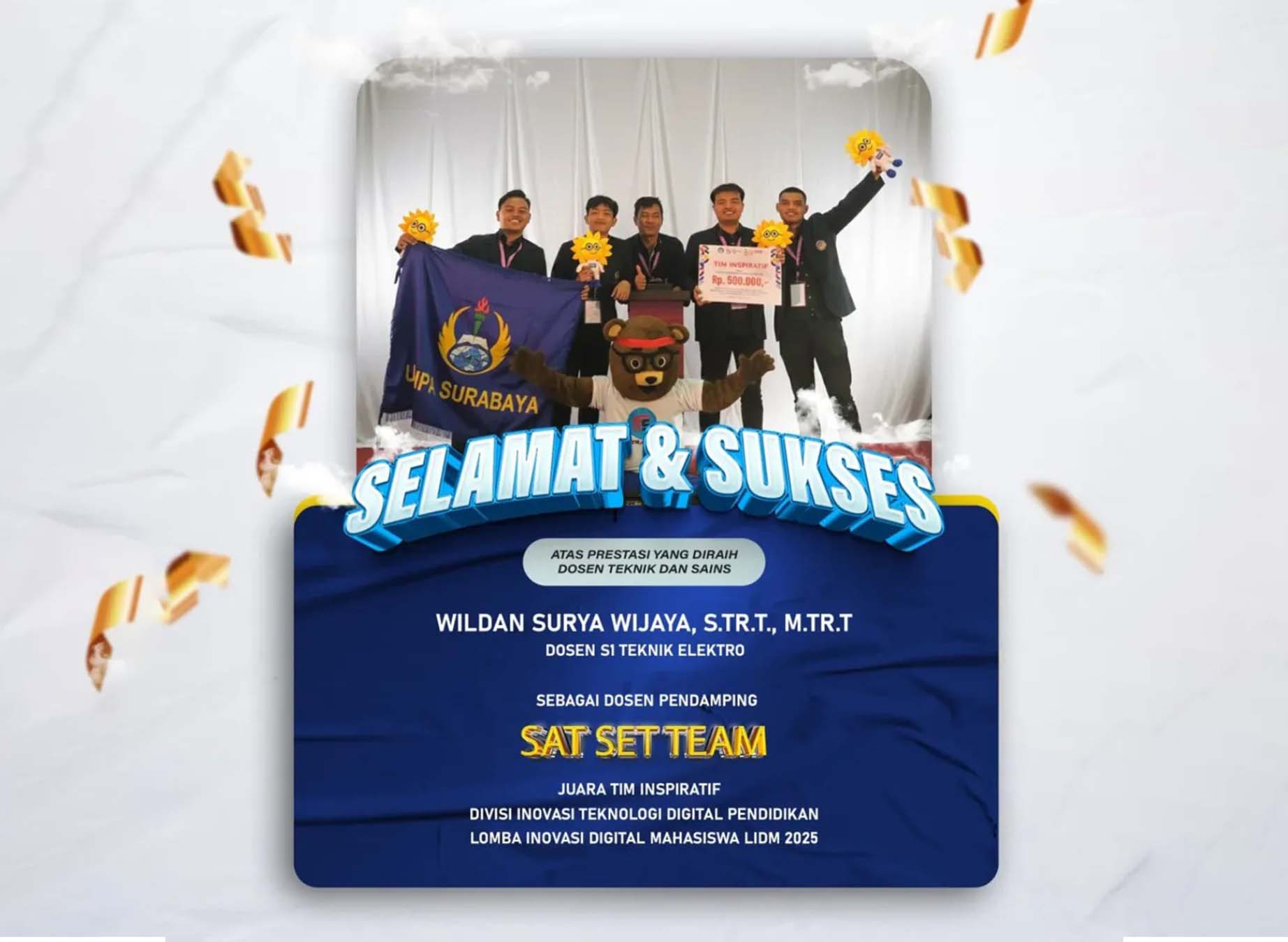 SAT SET TEAM menjadi Tim Inspiratif di Lomba Inovasi Digital Mahasiswa ...